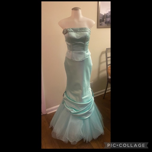 Tiffany Designs | Dresses | 2piece Mermaid Pageant Prom Dress Green ...